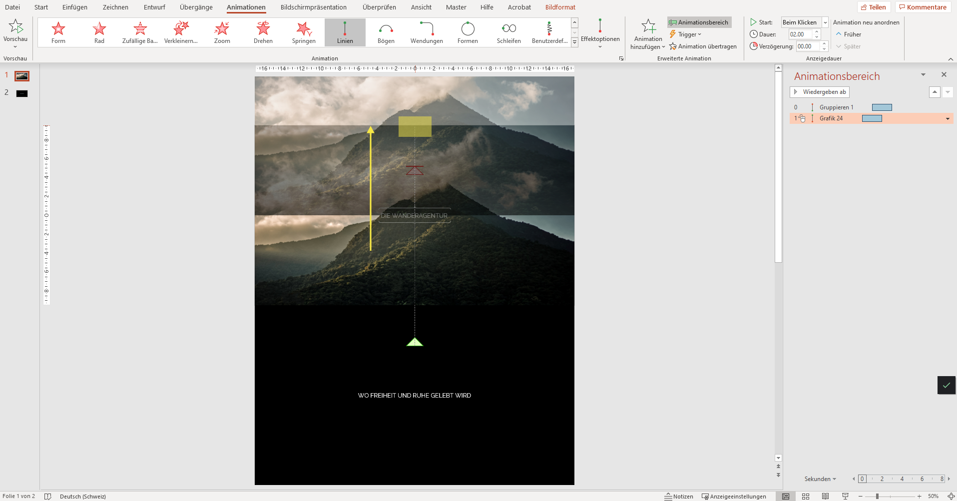 Der Parallax-Effekt für PowerPoint-Slides
